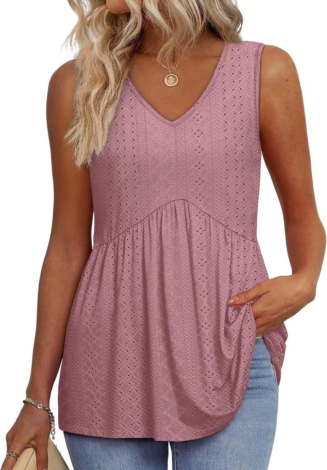 Women's V Neck Printed Tank Top– LoraModa